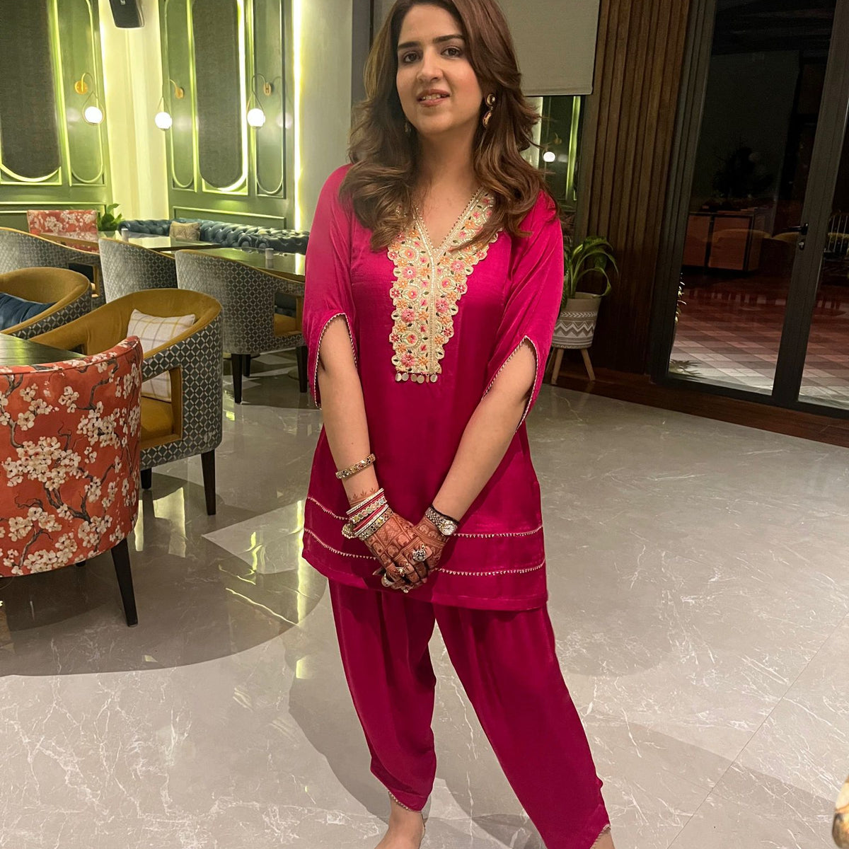 Magenta Cotton Satin – Anandi Luxe